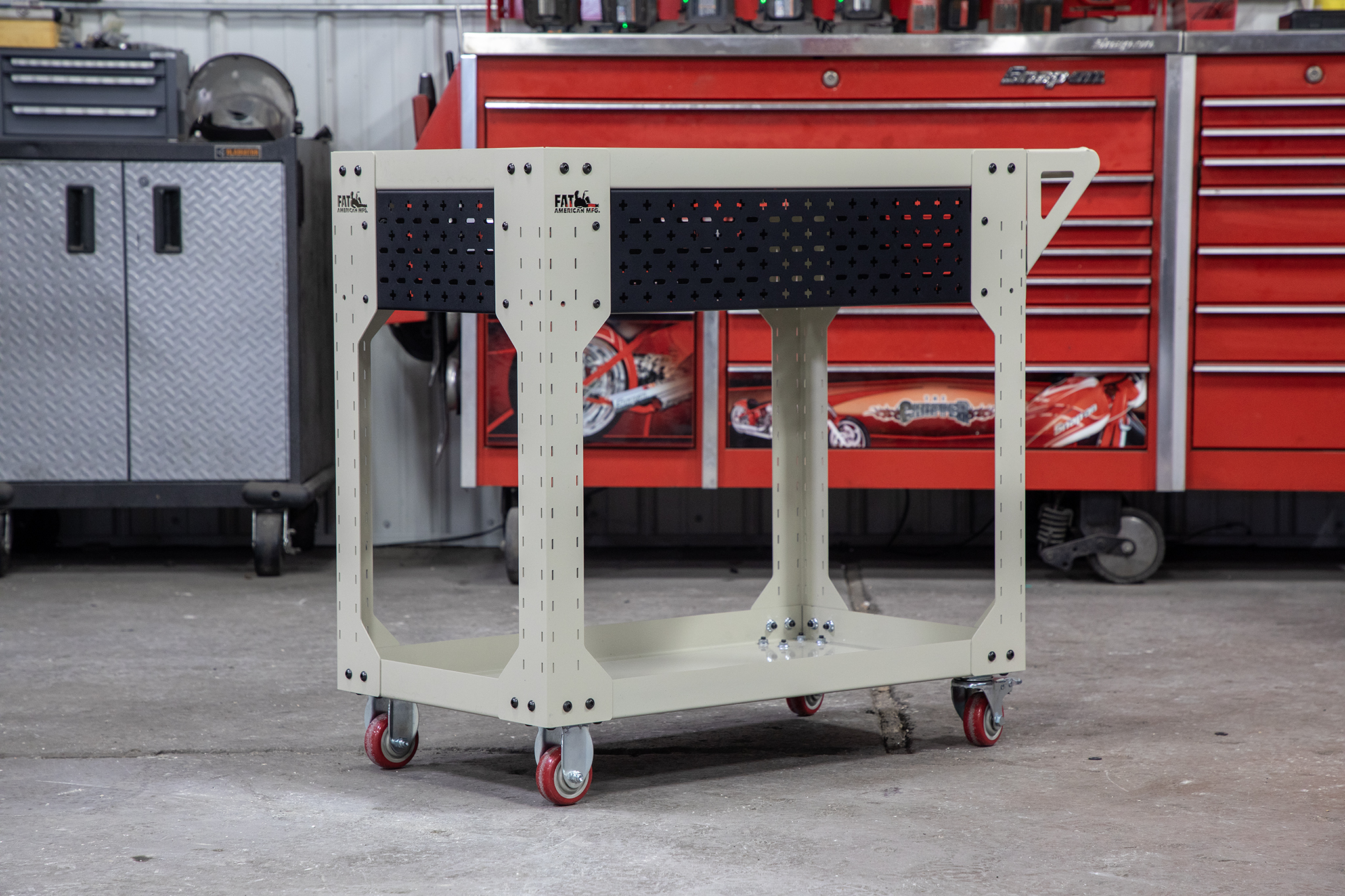 Fat American Manufacturing: FAM Shop Cart | 18" x 32" Stack Rack Shop Cart